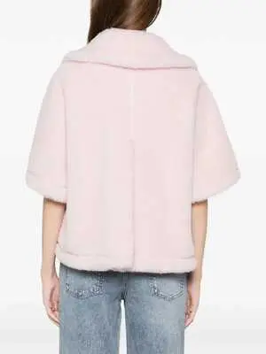 Max Mara Teddy-texture Buttoned Cape - Multicolor