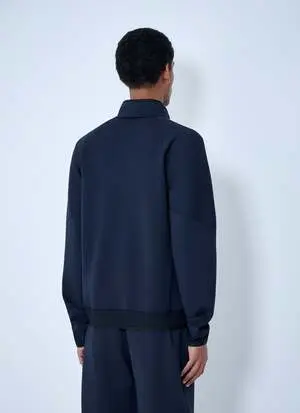 Moncler High-neck Zip-up Technical Fabric Cardigan