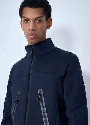 Moncler High-neck Zip-up Technical Fabric Cardigan