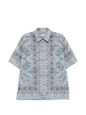Etro Etro Men Paisley Shirt Blue