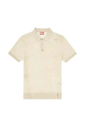 DIESEL® K-danny Polo Shirt With Distressed Effect