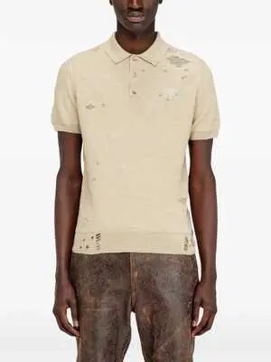 DIESEL® K-danny Polo Shirt With Distressed Effect
