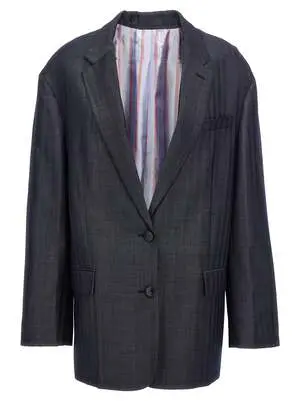 Etro Pegaso Single-breasted Blazer - Blue
