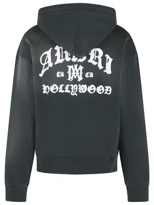 Amiri Cotton Sweatshirt With Logo Detail - Black