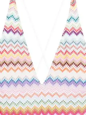 Missoni Herringbone V-neck One-piece Swimsuit - Multicolor