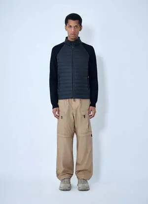 Moncler Quilted Knit Zip-up Cardigan - Black
