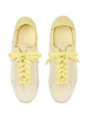 Jacquemus Dusty Yellow Lace-up Suede Panel Tennis Sneakers - Multicolor