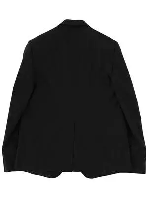 Gucci Single-breasted Jacket With Gg Weave - Black