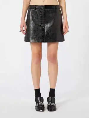 Sportmax Patent Leather Alligator Mini Skirt