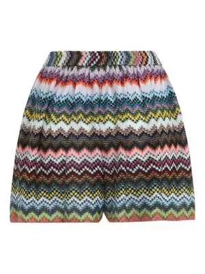 Missoni High-waisted Shorts With Chevron Pattern - Multicolor