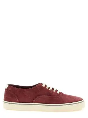 Brunello Cucinelli Suede Leather Lace-up Sneakers - Multicolor