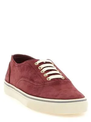 Brunello Cucinelli Suede Leather Lace-up Sneakers - Multicolor