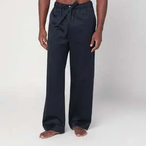 TEKLA White Pyjama Trousers - Blue