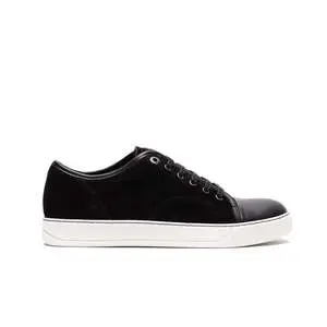LANVIN Dbb1 Suede And Leather Low-top Sneakers - Black