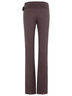 Sportmax Banda Slim Trousers With Asymmetric Belt - Brown