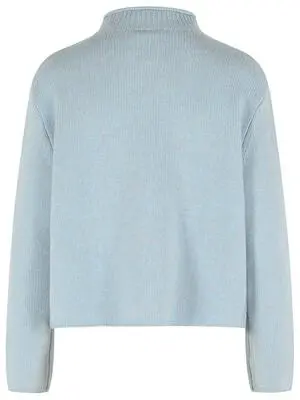 LISA YANG Cashmere Ribbed High Neck Sweater - Blue