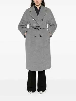 Max Mara Double-breasted Belted Wool Coat - Gray