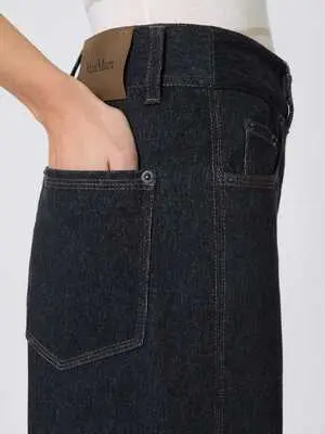 Max Mara Denim-effect Jersey Trousers - Blue