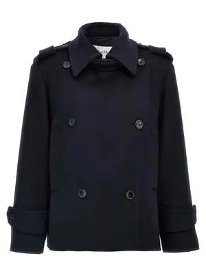 Max Mara Laveno Double-breasted Coat - Blue