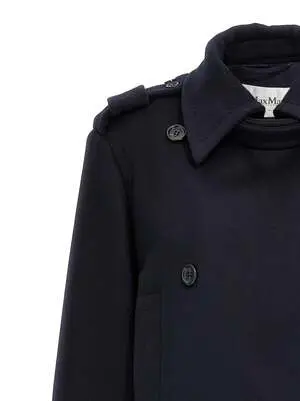 Max Mara Laveno Double-breasted Coat - Blue