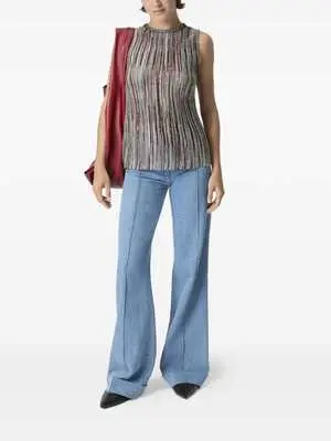 Missoni Sleeveless Sequin Embellished Striped Top - Multicolor