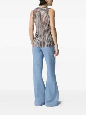Missoni Sleeveless Sequin Embellished Striped Top - Multicolor