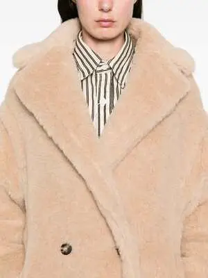 Max Mara Tedgirl Double-breasted Alpaca-wool-silk Blend Coat - Multicolor