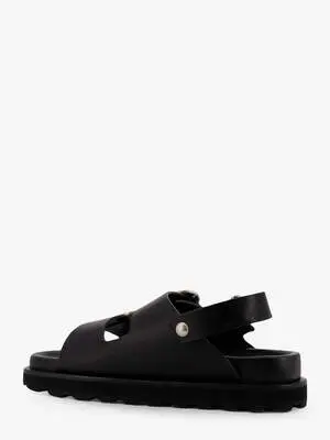 JIL SANDER Leather Sandals With Adjustable Buckles