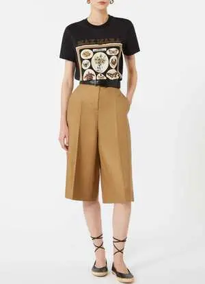 Max Mara Cotton Jersey T-shirt With Graphic Print