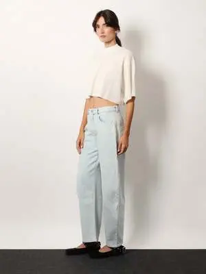 Alaïa Cropped Cotton Blend Top