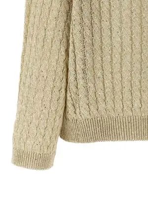 Brunello Cucinelli Dazzling Cable Knit Sequin Sweater