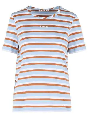 Marni Striped Cotton T-shirt - Multicolor