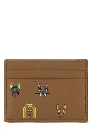 Loewe Loewe Women Camel Leather Cats Card Holder Brown