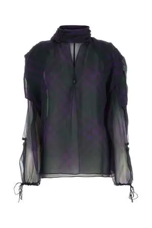 Burberry Printed Silk Blouse - Multicolor