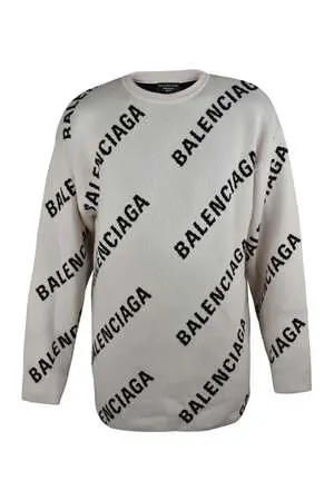 Balenciaga Logo Knitwear For Men