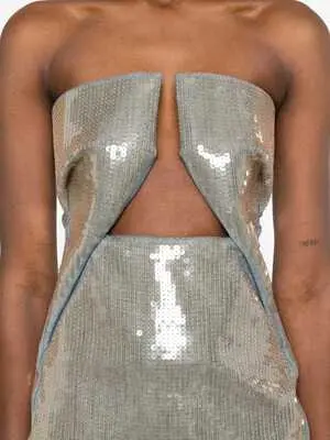Rick Owens Long Sequin Dress - Blue