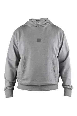 C.P. COMPANY Cotton Hoodie With Logo Detail - Gray