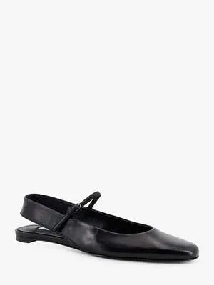 TOTEME Leather Ballerinas With Adjustable Buckle Strap