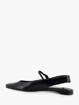 TOTEME Leather Ballerinas With Adjustable Buckle Strap - Black