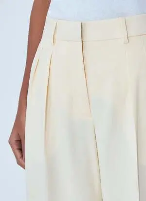 Moncler Cotton Gabardine Wide-leg Tailored Trousers - Multicolor