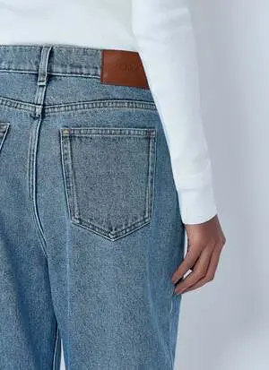 Chloé Tapered Jeans With Logo Patch
