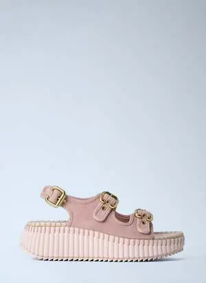 Chloe Silver Tone Sandals For Women