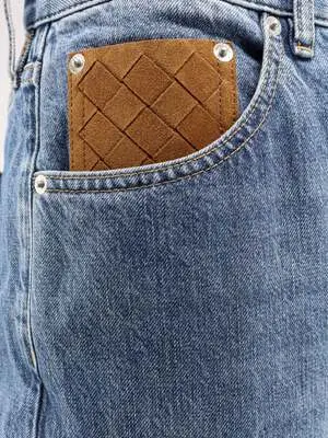 Bottega Veneta Wide Leg Jeans With Turn Up