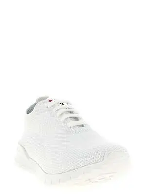 Kiton Knitwear Sneakers With Logo Embroidery - White