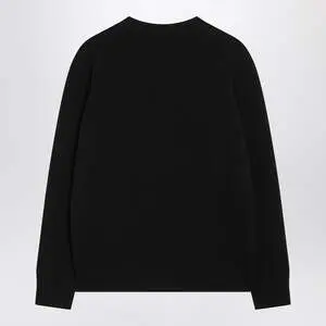 Givenchy Wool And Cashmere Crewneck Sweater With Contrast Logo - Black