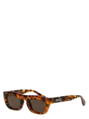Gucci Rectangular Sunglasses With Tortoiseshell Acetate Frame - Brown