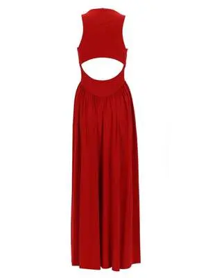 Sportmax Crepe Jersey Long Dress - Red