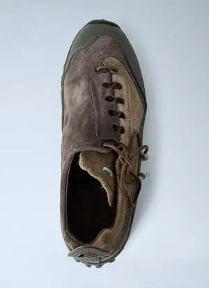 Our Legacy Gabe Suede And Mesh Hiking Sneakers - Cream