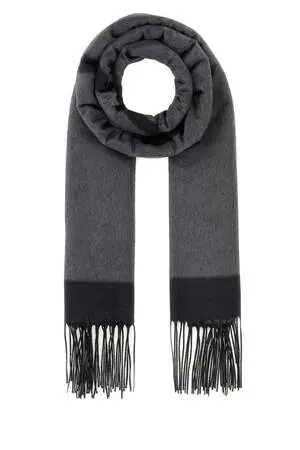 Saint Laurent Dark Grey Silk Scarf - Gray