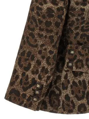 Dolce & Gabbana Leopard Jacquard Wool Blazer